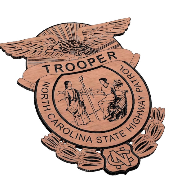 North Carolina State Police Badge Svg - Etsy