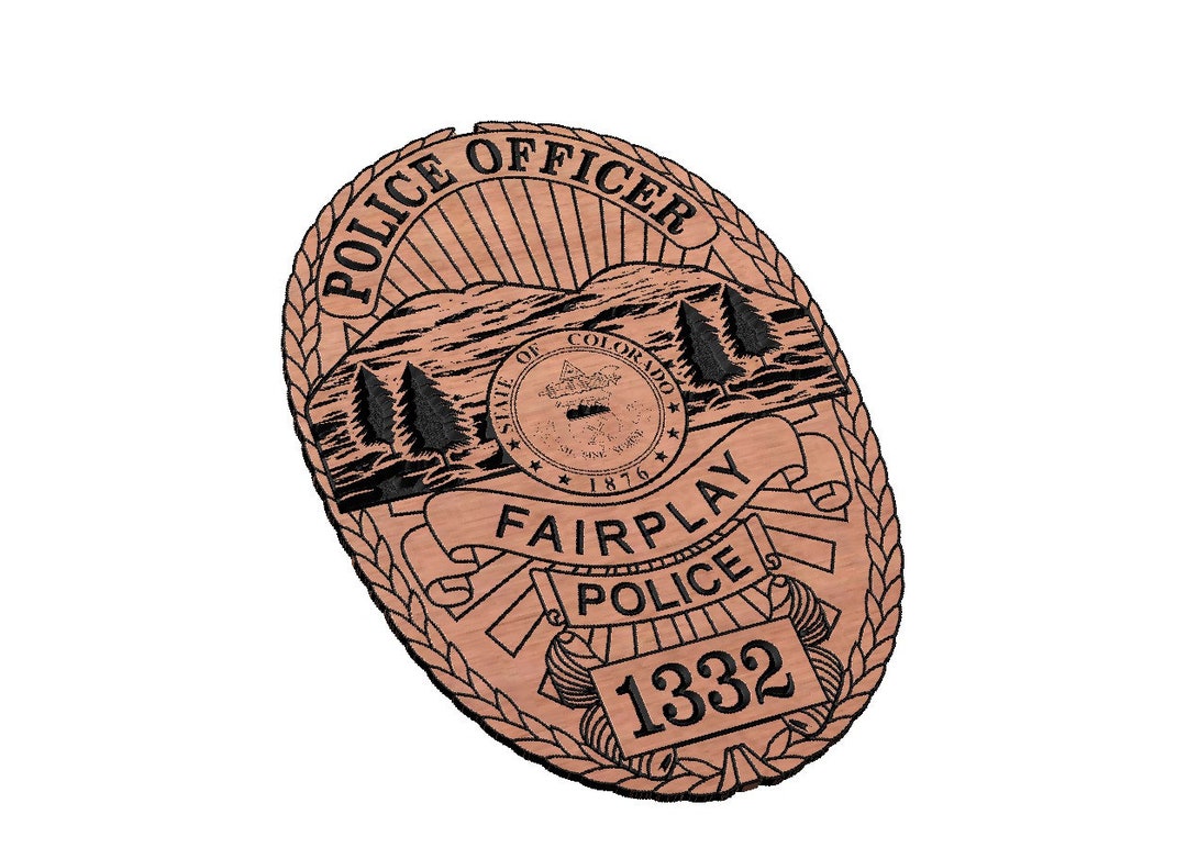 Fairplay Police Badge SVG CNC Laser - Etsy