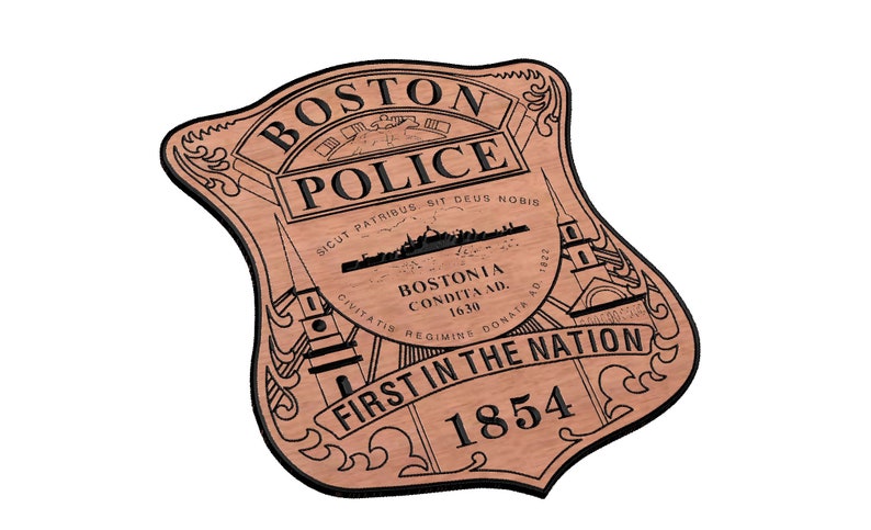 Boston Police Badge SVG | Etsy