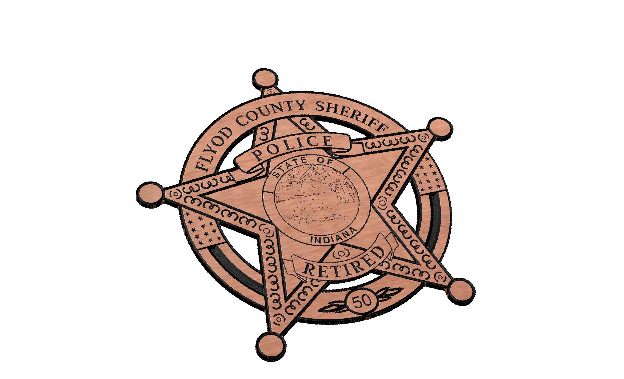 Flyod County Sheriff Badge SVG | Etsy