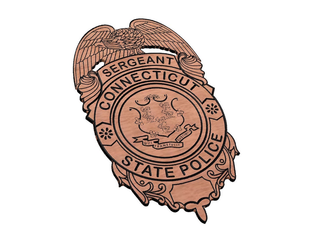 Connecticut State Police Sergeant Police Badge SVG - Etsy