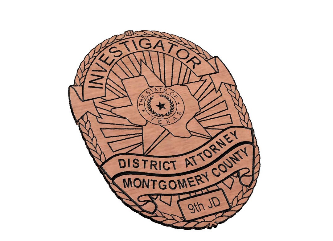 Montgomery County District Attorney Investigator Badge SVG - Etsy