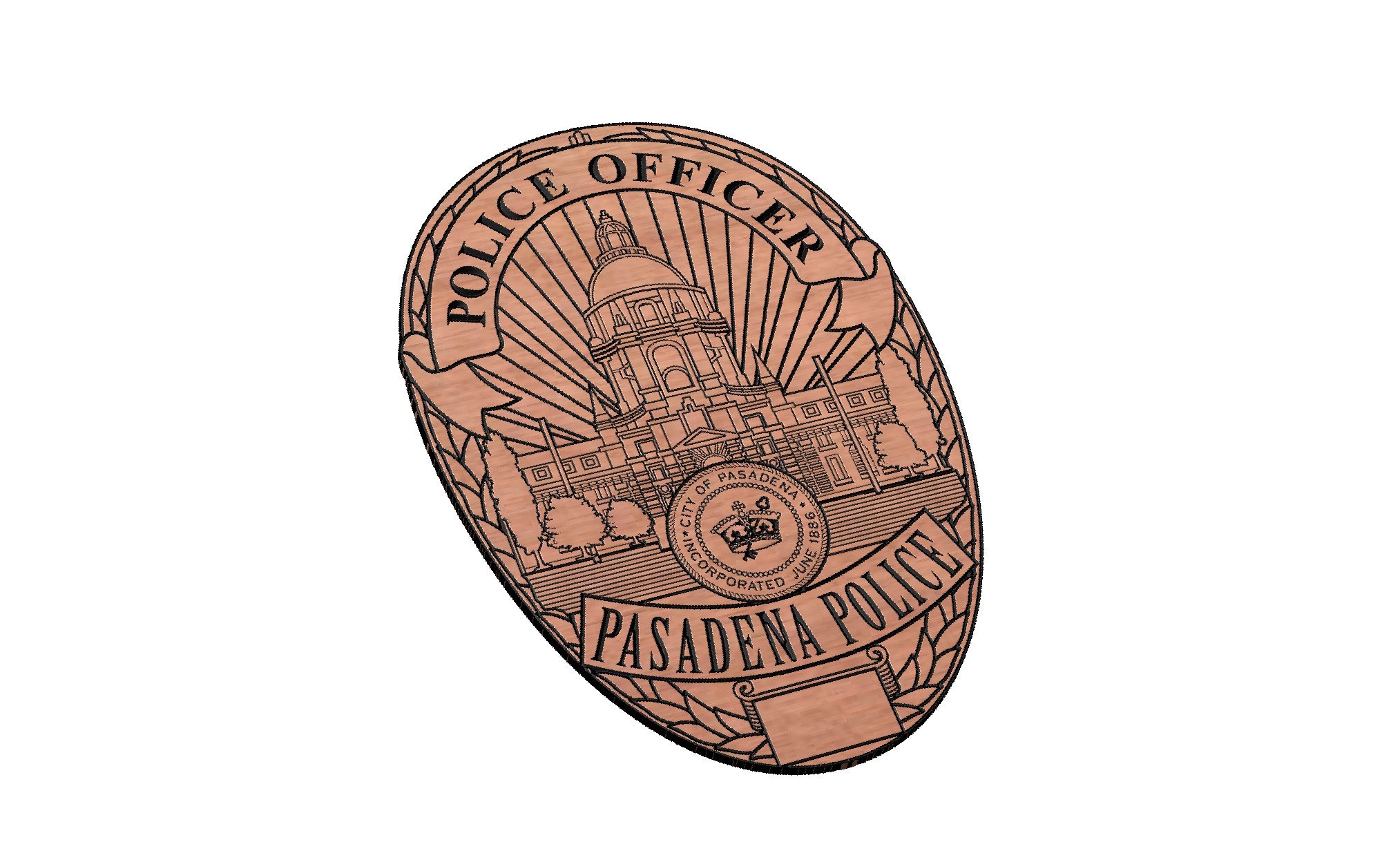 Pasadena Police Badge SVG | Etsy