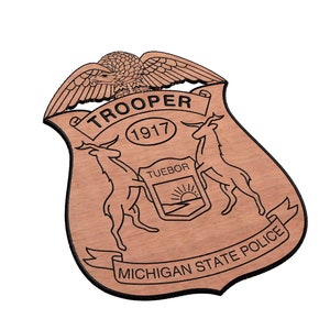 Michigan State Police Badge SVG - Etsy