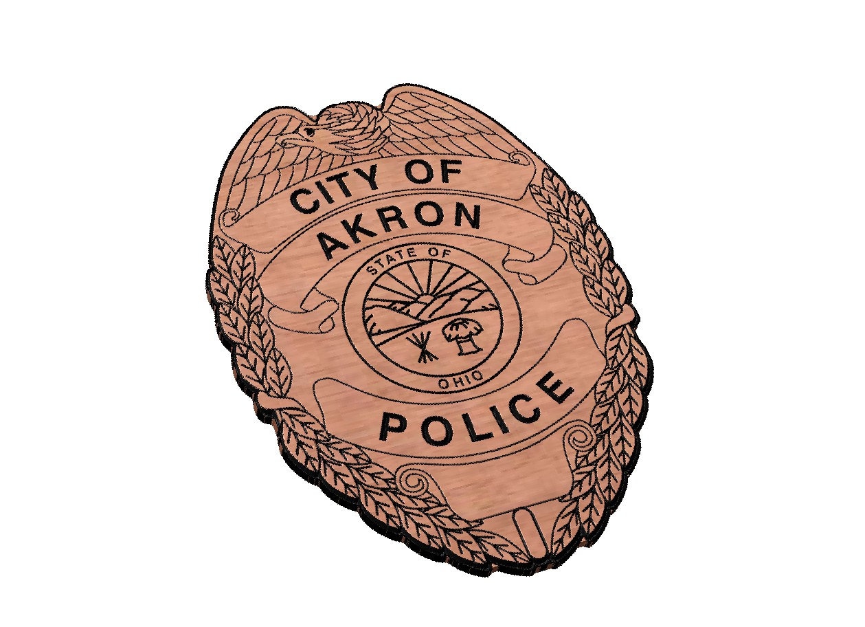 City of Akron Police Badge SVG CNC Laser - Etsy