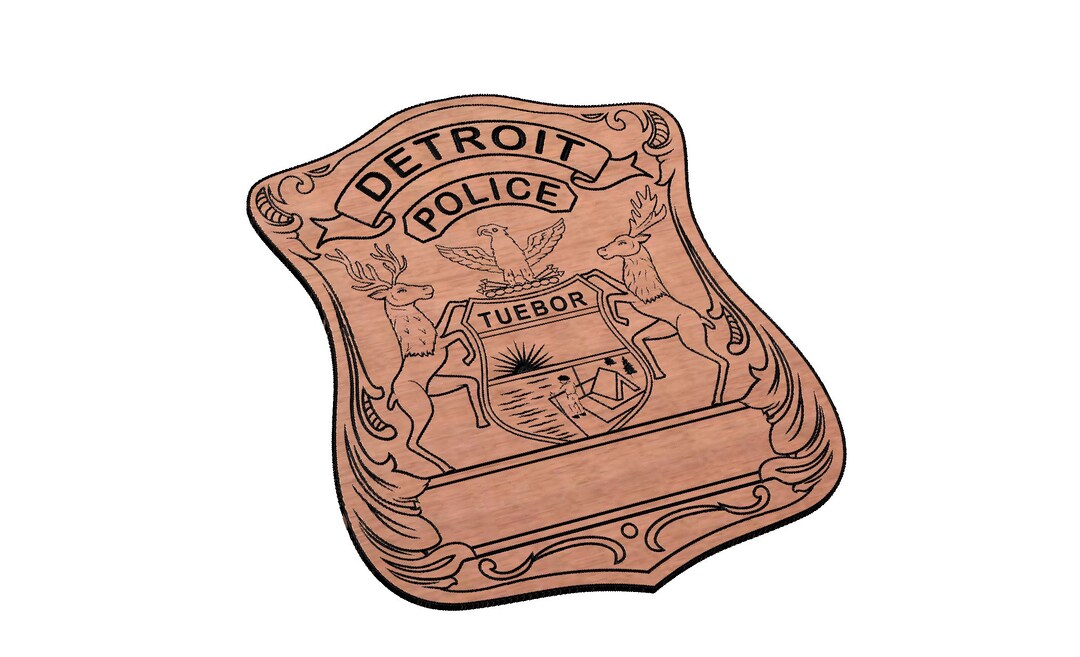 Detroit Police Badge SVG CNC Laser - Etsy