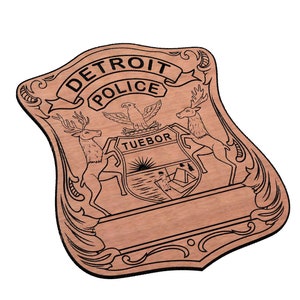 Detroit Police Badge SVG - Etsy