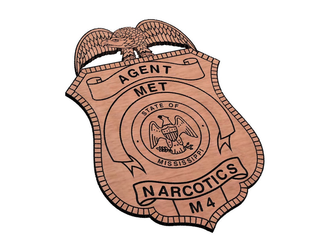Narcotics Agent Police Badge SVG - Etsy