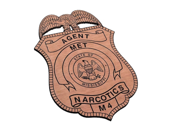 Narcotics Agent Police Badge SVG | Etsy