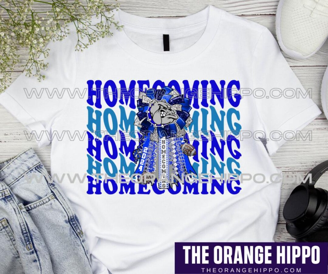 Wavy Homecoming Font/mum W/mascot Ver Bartlett Bulldogs Direct Print ...