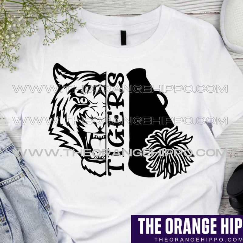 Tiger Cheer Svg - Etsy