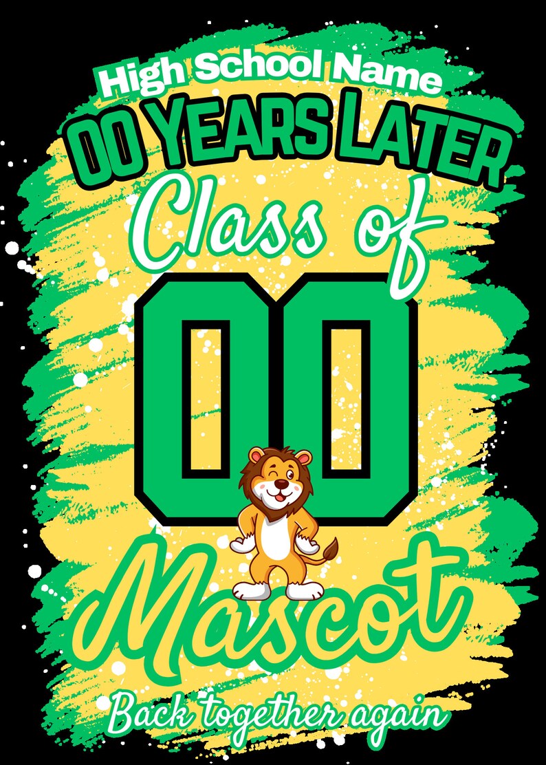 High School Reunion Years Later Templates - Shirts, Sweaters, Banners ...