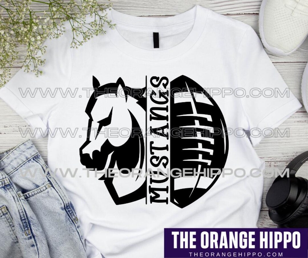 Mustangs Football Ver2 - PNG, SVG PDF - Etsy