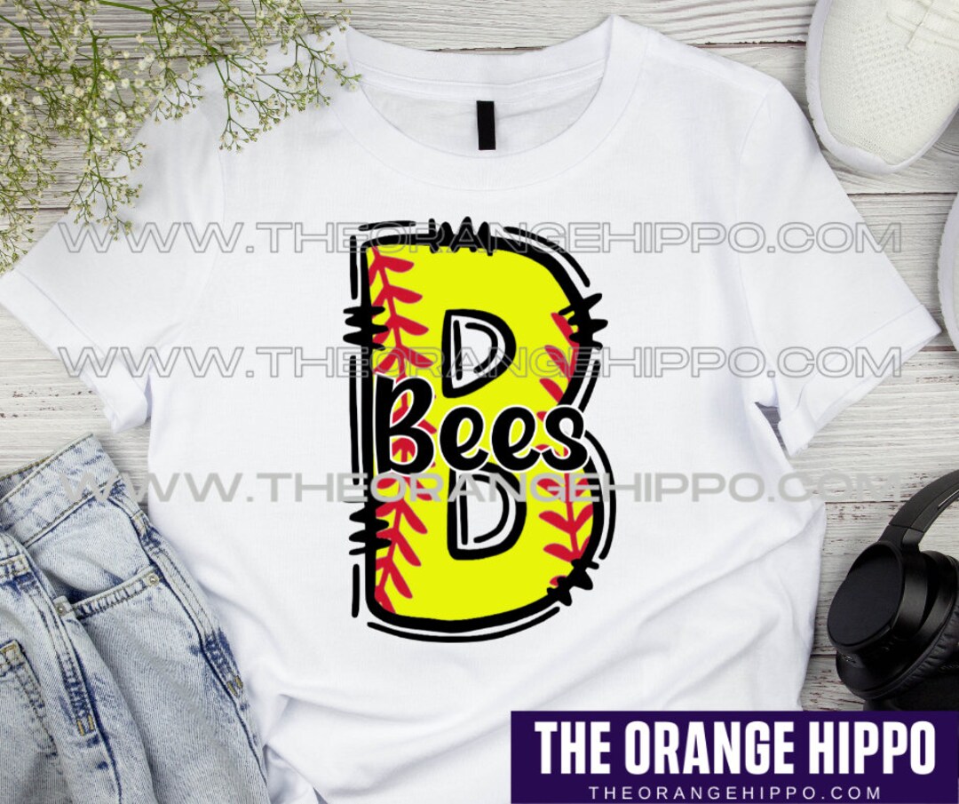 Bees Softball - Direct Print Sublimation Digital DESIGNS, Printable ...