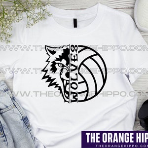 Dilley Wolves Volleyball Ver3 - PNG, SVG PDF - Etsy