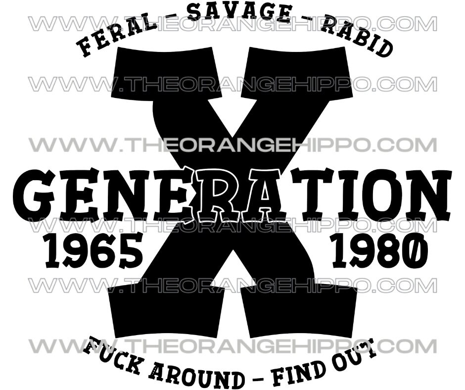 Generation X Ver Feral Savage Rabid - PNG & SVG, - Etsy