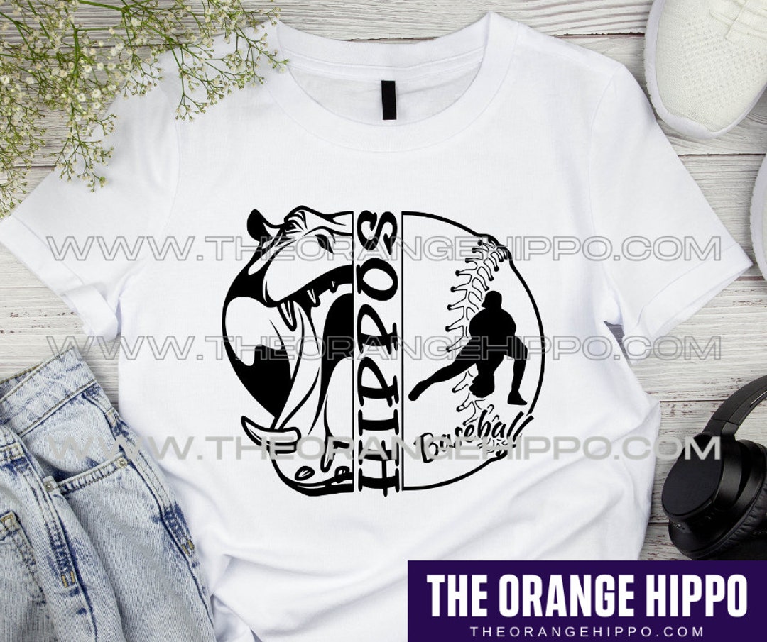 Hutto Hippos Baseball Ver1 - PNG, SVG, PDF - Etsy