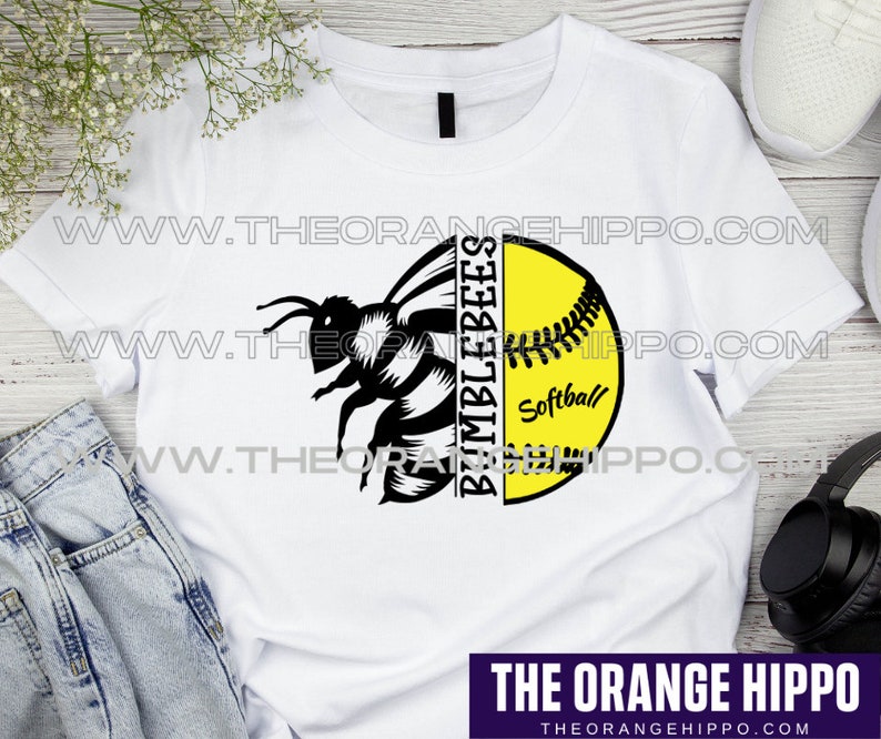 Bees Softball - PNG, SVG, PDF - Etsy