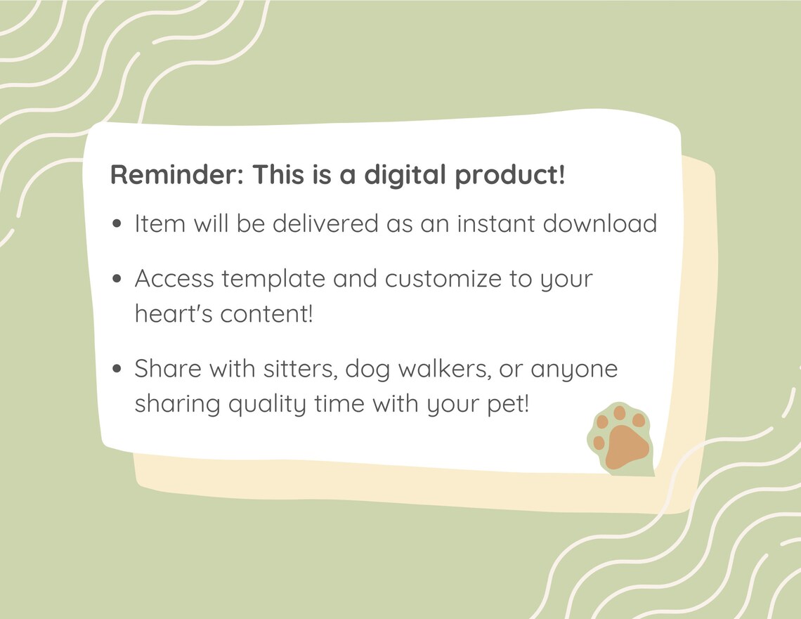 Customizable Pet Care Guide | Canva Template (digital Download) - Etsy