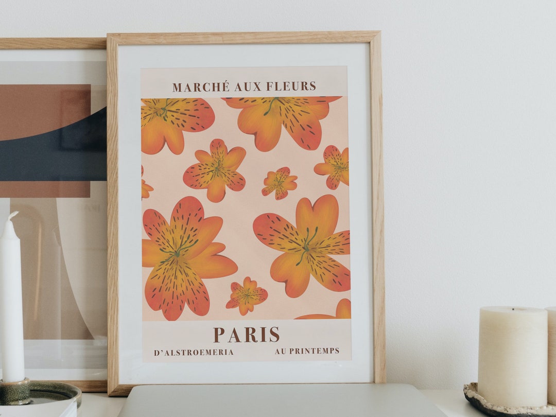Flower Market Poster | Floral Plant Botanical Art | Paris ...