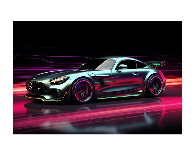 Mercedes-amg GT Poster Luxury Performance Art Print, Automotive Wall ...
