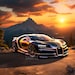 Bugatti Chiron Bugatti Chiron at Afternoon With Sunset on Digital ...