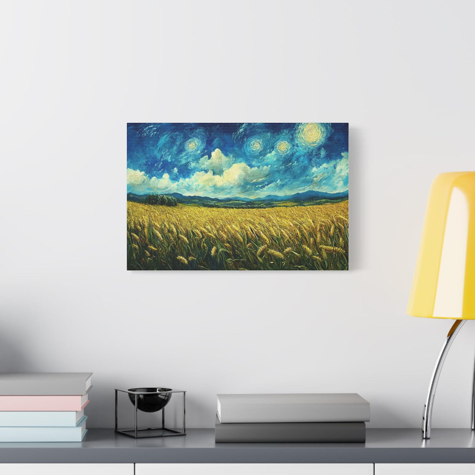 Beautiful Corn Field Landscape Van Gogh Style Oil Painting on Canvas ...