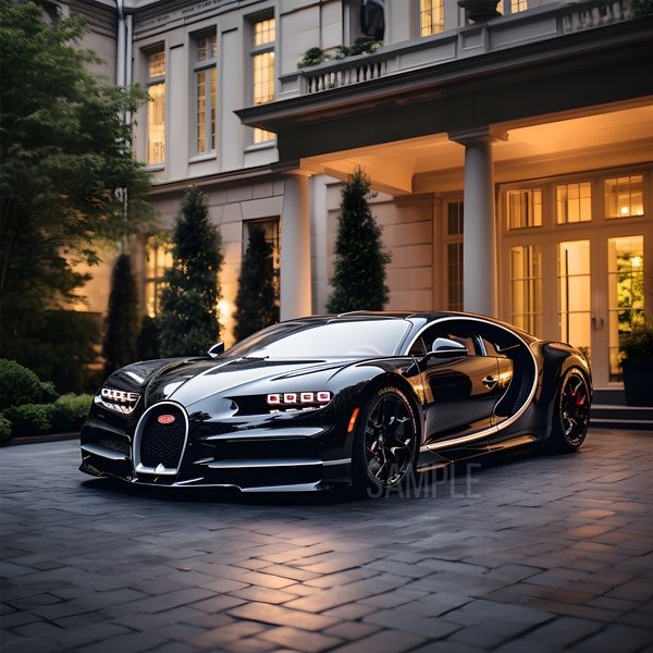 Bugatti Chiron on the Nature at Afternoon Digital Download Wall Art ...