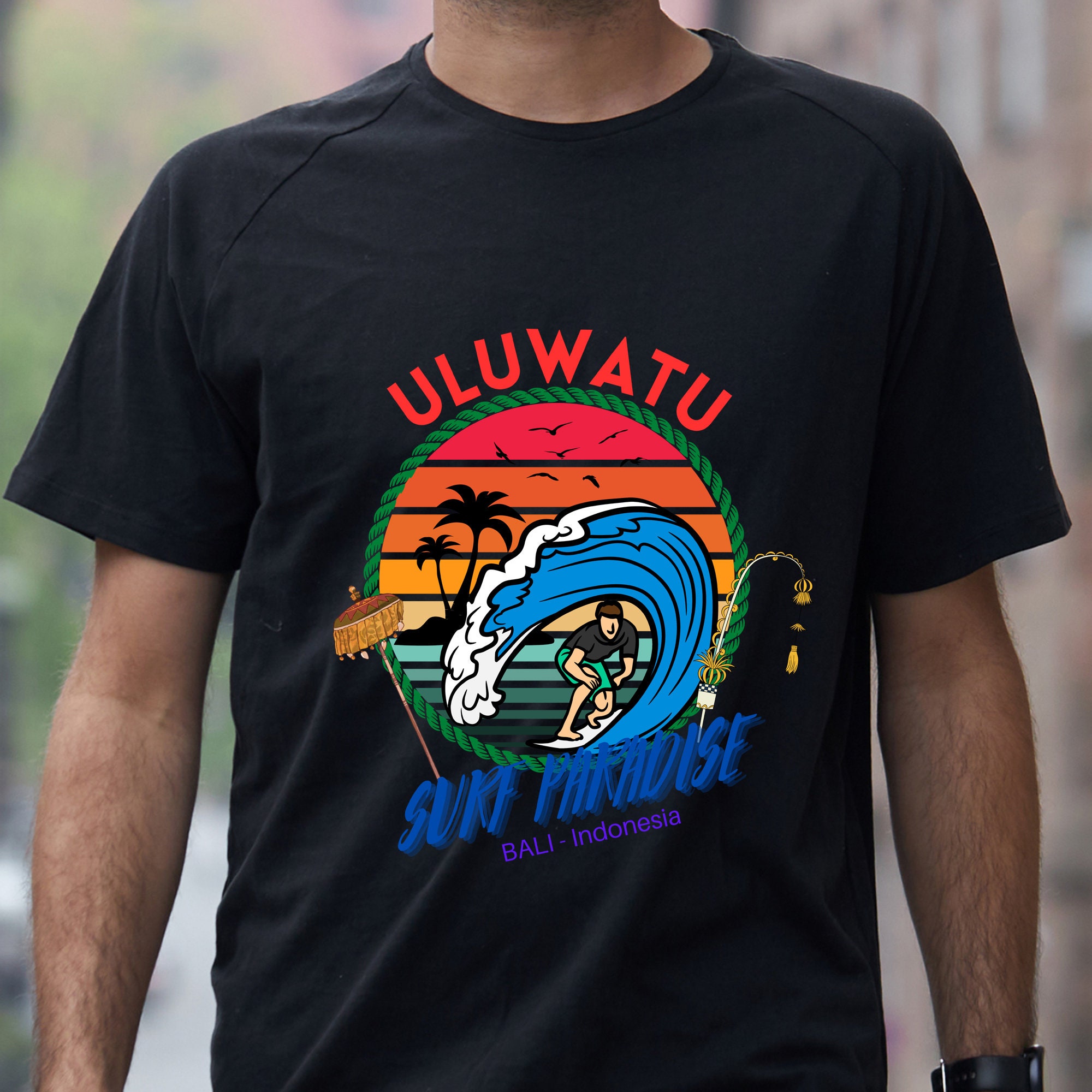 Uluwatu Surf Paradise Bali T-shirt Surf Paradise Shirt - Etsy