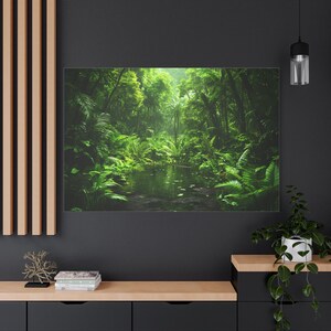Canvas Print, Jungle Art Print, Tropical Rainforest Wall Art , Jumgle ...