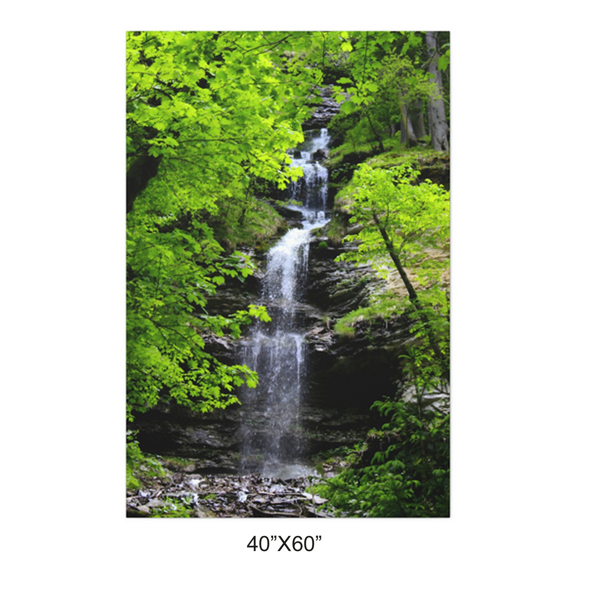 Waterfall on the Rainforest on Classic Canvas Wall Art Print.water Fall ...