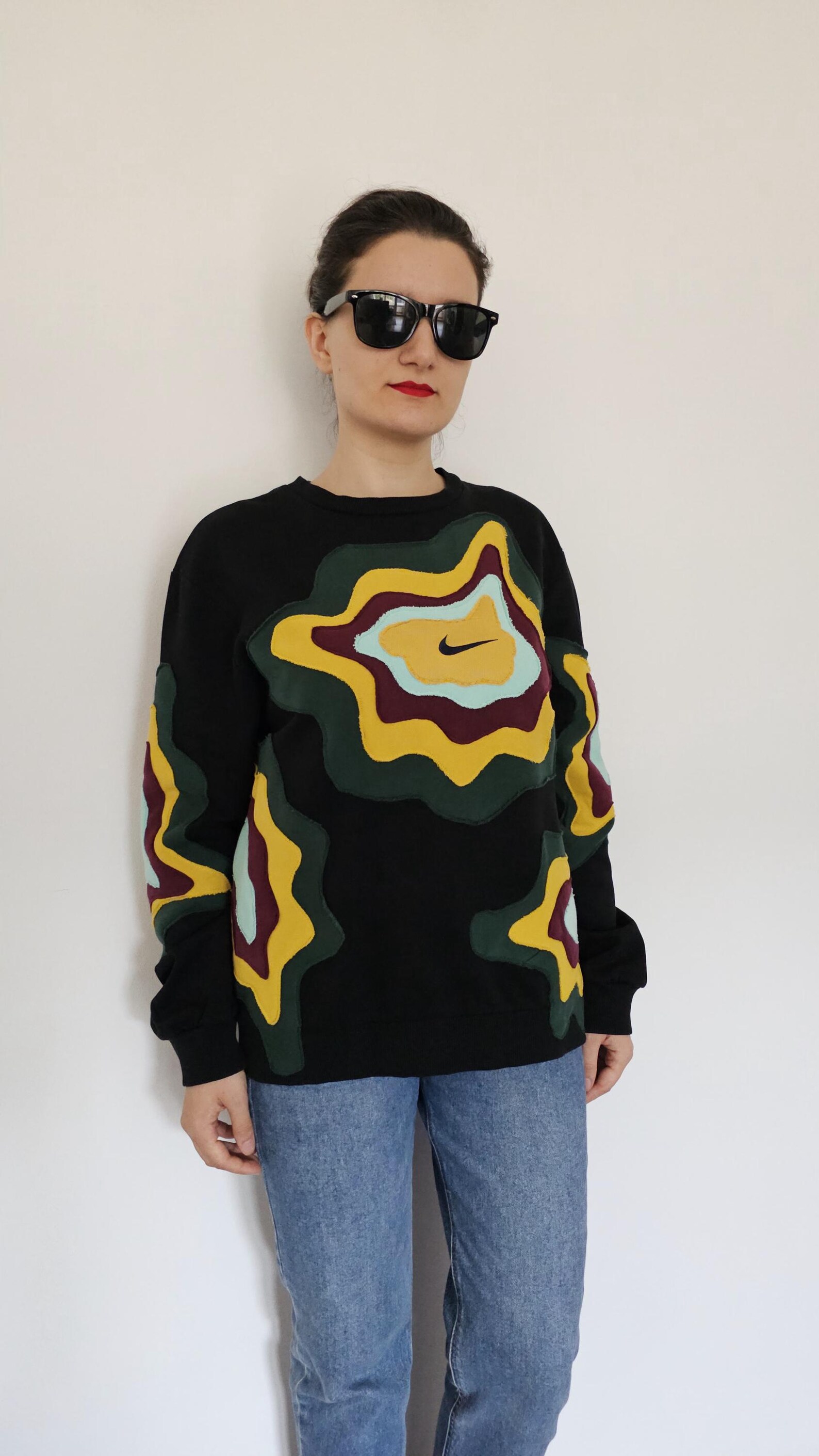 REWORKED Nike X Mavi Funky Fresh Sweatshirt 1 of 1 Center Swoosh ...