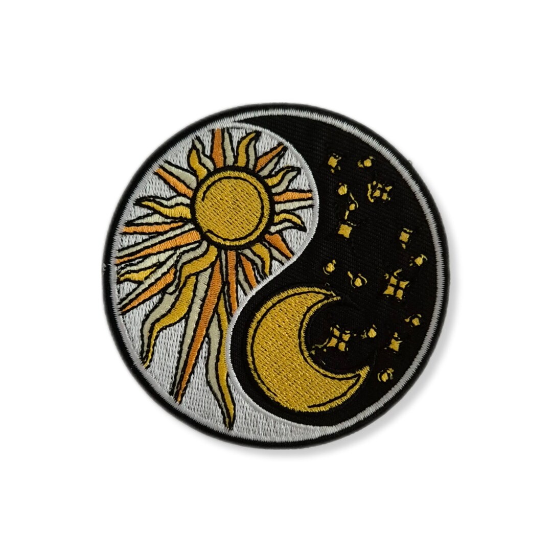 Sun, Moon, Patch, Crest, Iron-on, Sewing, Sun Moon Iron-on Patch - Etsy