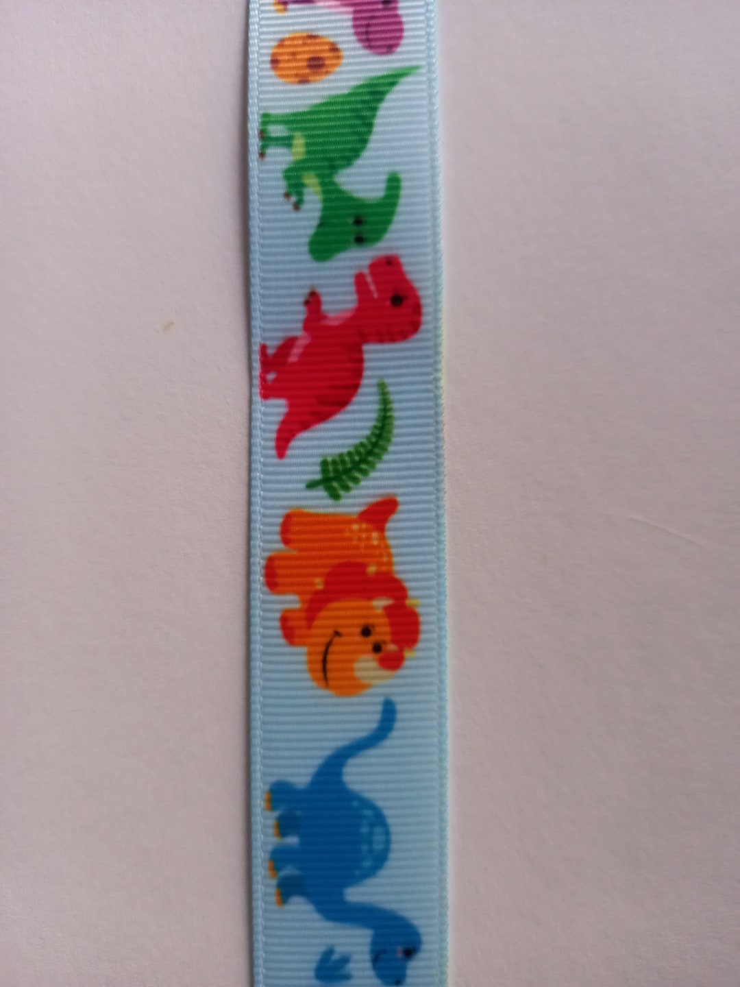 Dinosaur Ribbon Sold by the Meter Grosgrain Printed - Etsy
