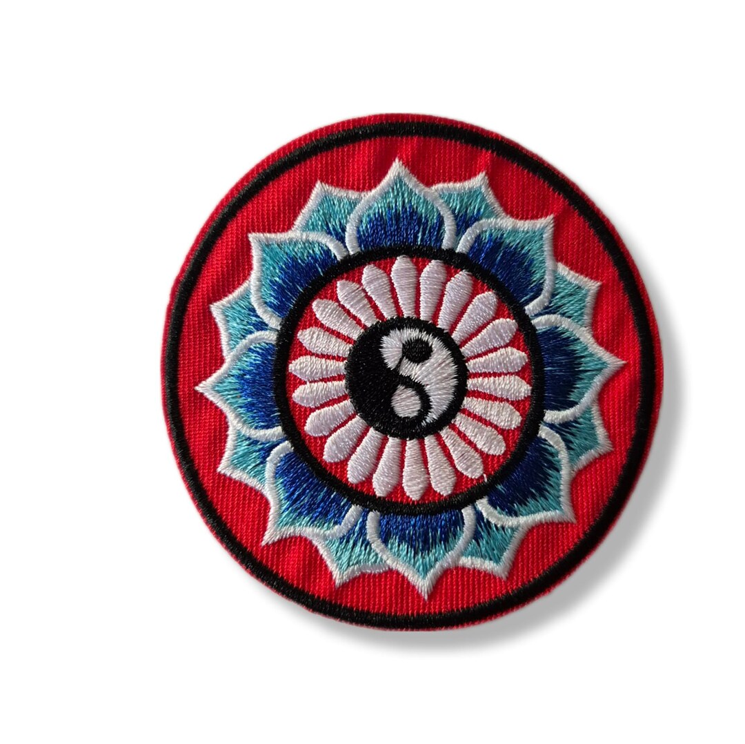 Lotus, Patch, Badge, Iron-on, Embroidery, Lotus Iron-on Patch - Etsy