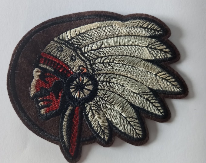 Indian, Patch, Crest, Sewing, Applique, Embroidered, Indian Patch - Etsy