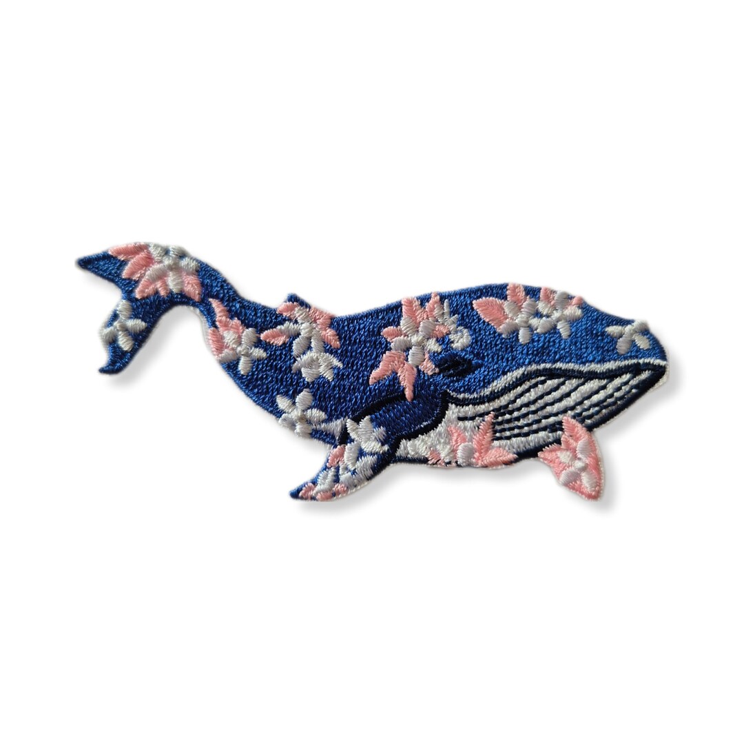 Whale, Whale Patch, Whale Badge, Iron-on, Embroidered - Etsy