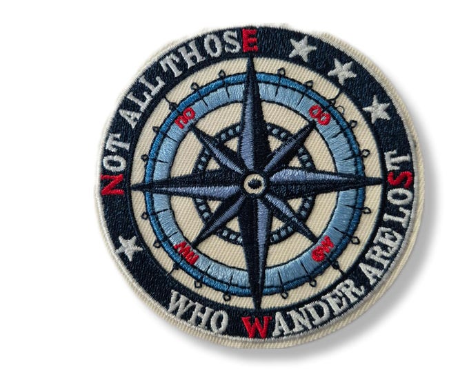 Compass, Patch, Badge, Iron-on, Embroidered, Compass Patch - Etsy