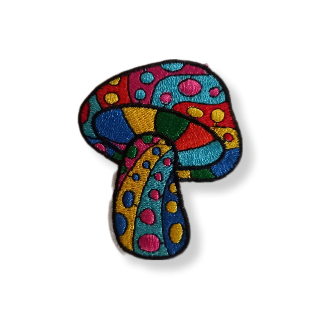 Mushroom, Patch, Badge, Iron-on, Embroidered, Mushroom Iron-on Patch - Etsy