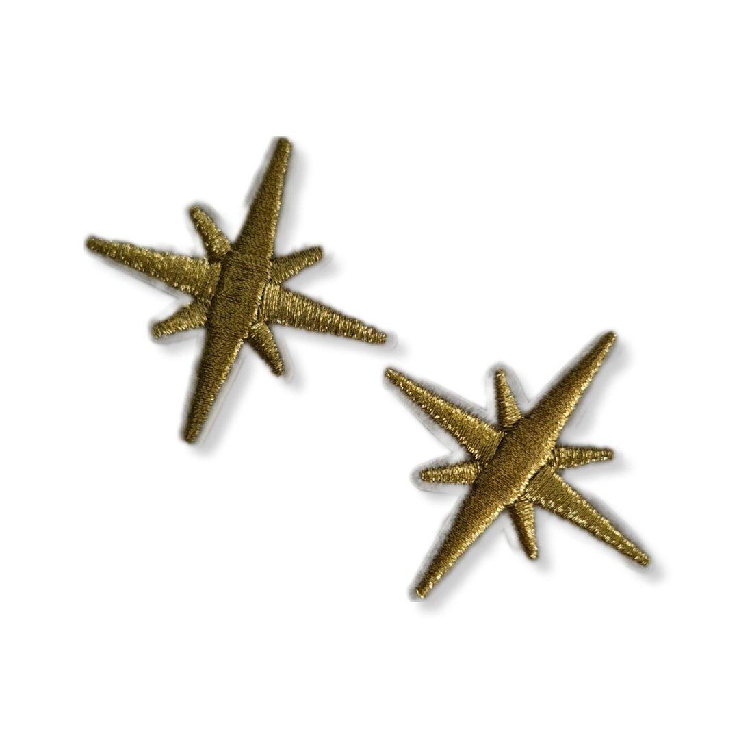 Star, Patch, Badge, Iron-on, Embroidery, Iron-on Star Patch, Gold - Etsy