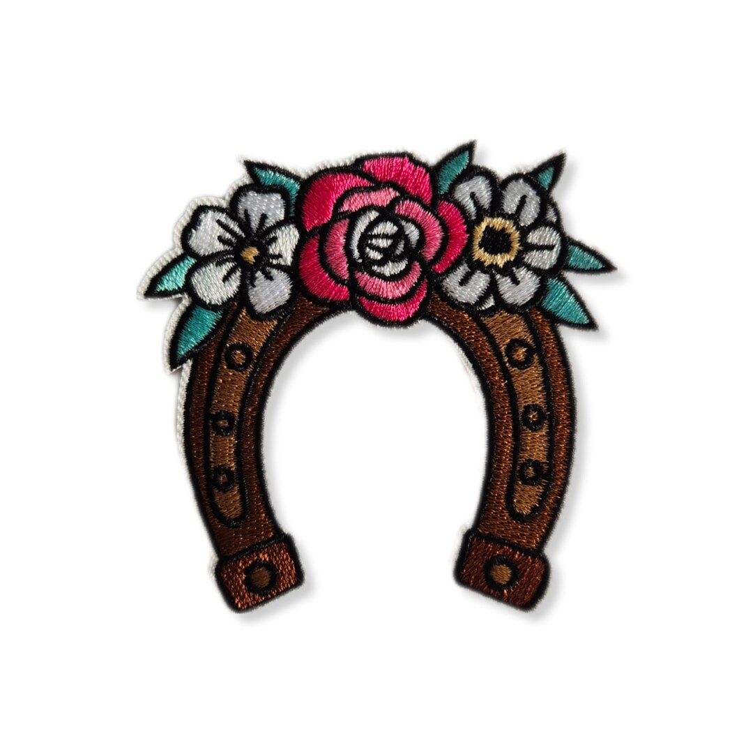 Horseshoe, Patch, Badge, Iron-on, Embroidered, Horseshoe Patch - Etsy