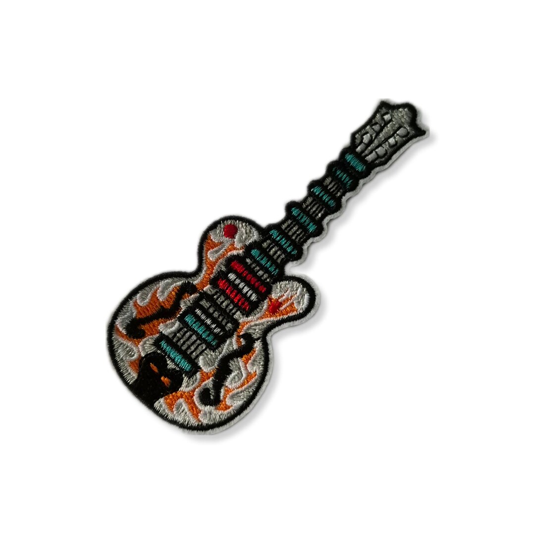 Guitar Patch, Guitar Badge, Embroidery, Sewing, Iron-on Guitar Patch - Etsy