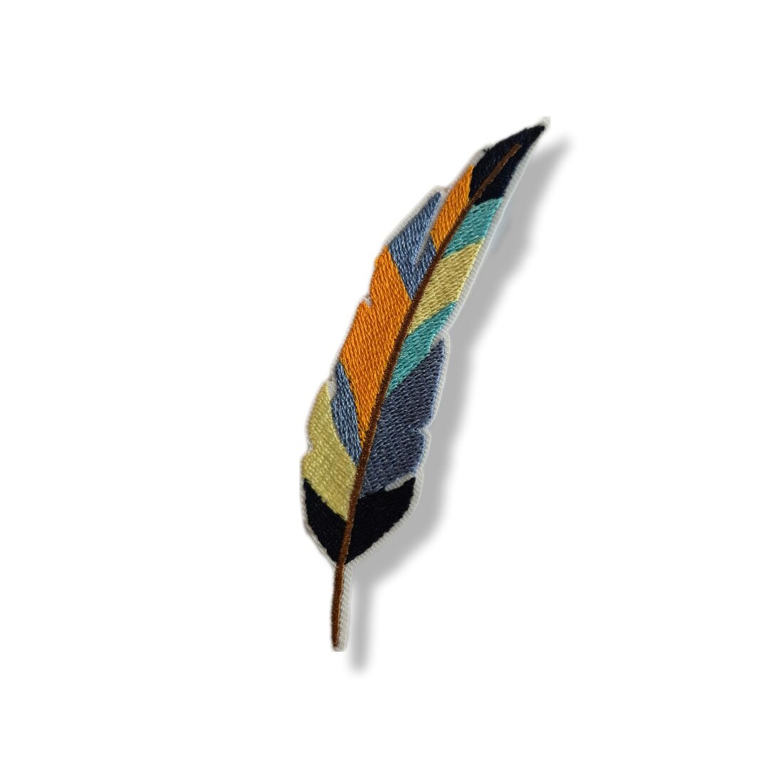 Feather, Patch, Badge, Iron-on, Embroidered, Feather Iron-on Patch - Etsy