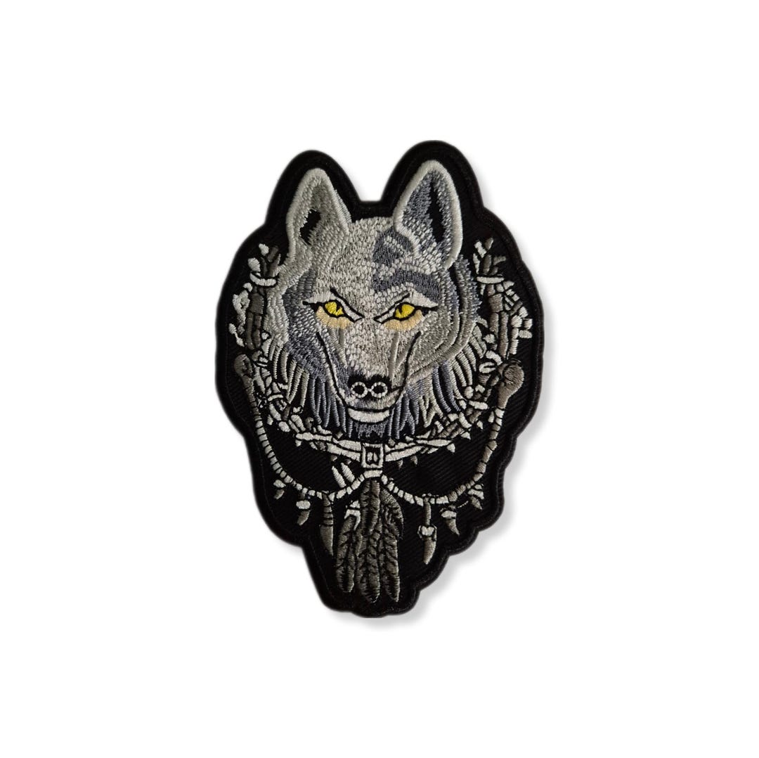 Wolf Patch, Wolf Badge, Embroidery, Sewing, Iron-on Wolf Patch - Etsy