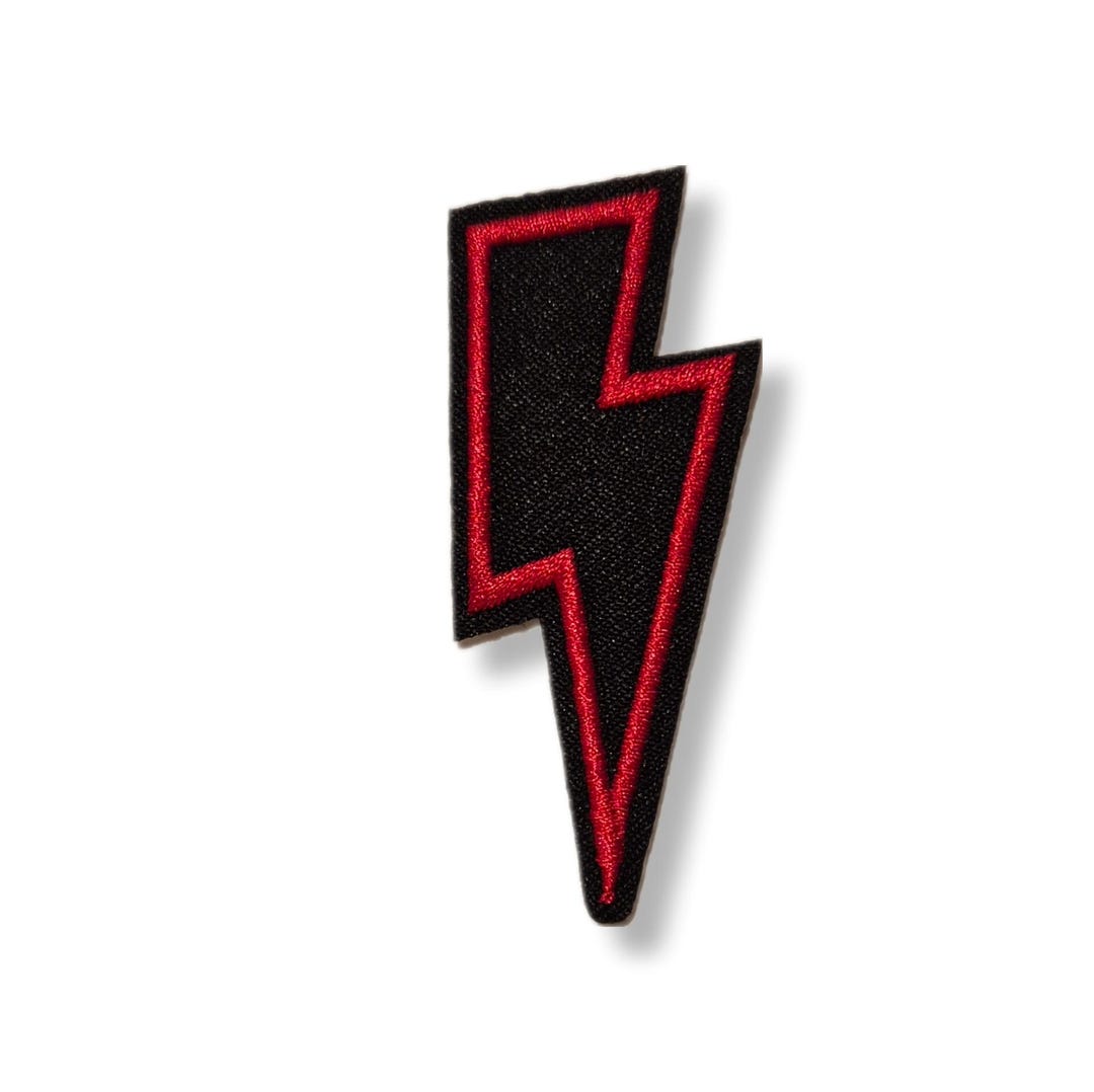 Lightning Bolt Patch, Iron-on Patch, Embroidered Patch, Appliqué ...