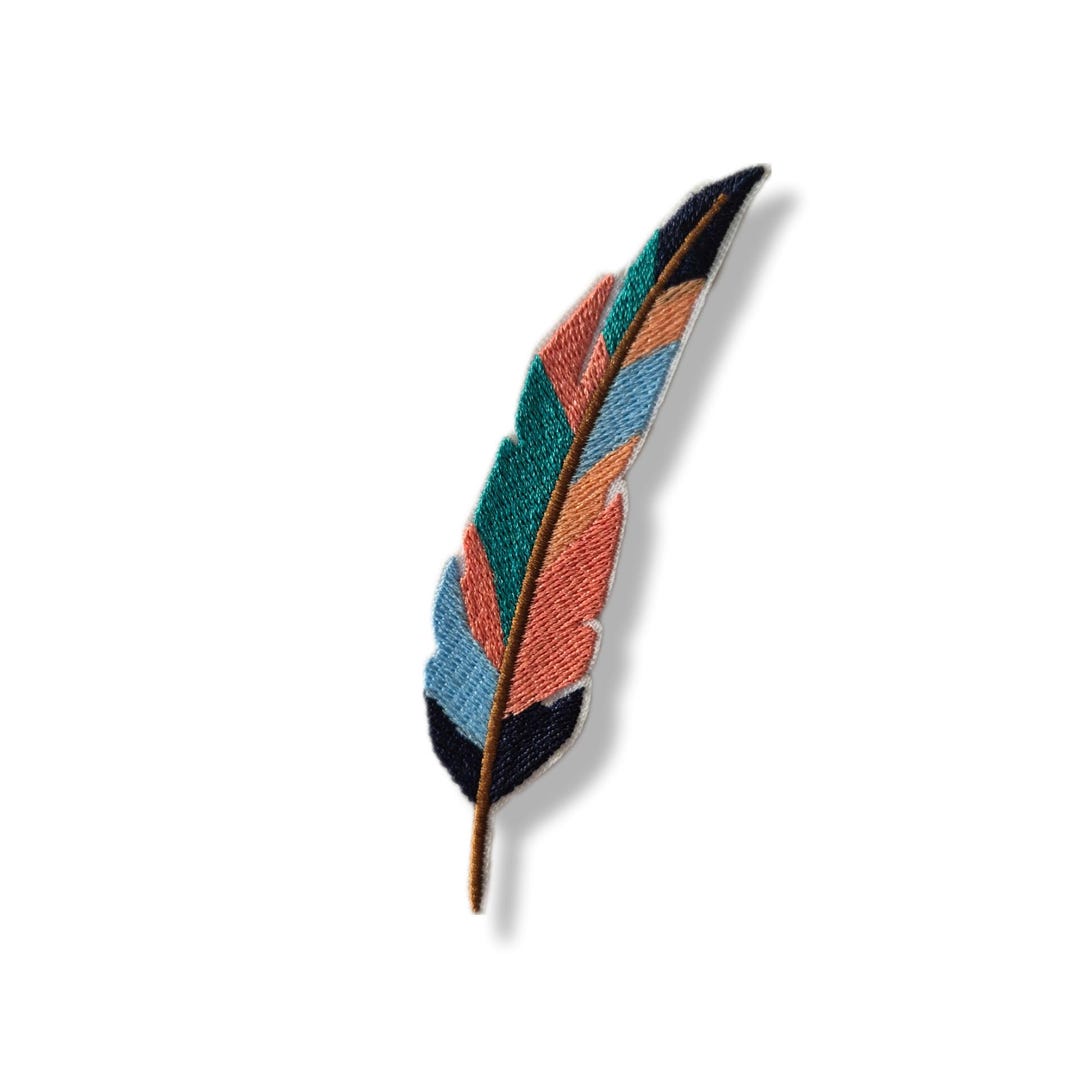 Feather, Patch, Badge, Iron-on, Embroidered, Feather Iron-on Patch - Etsy