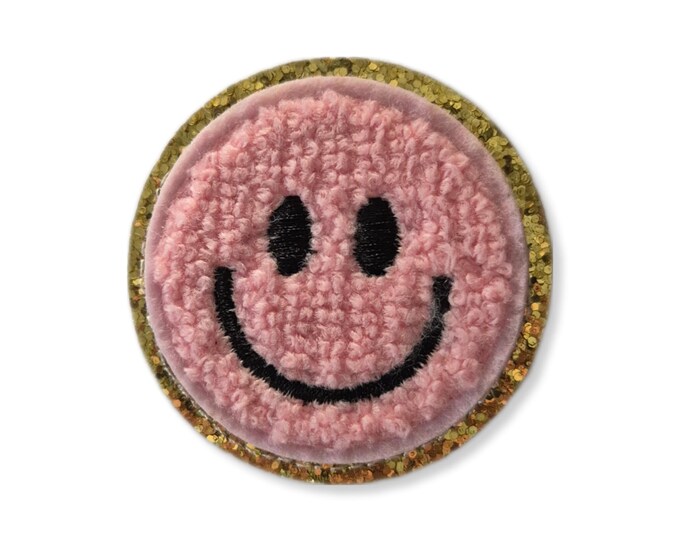 Smiley Face Patch, Iron-on Patch, Embroidered Patch, Appliqué, Smiley ...