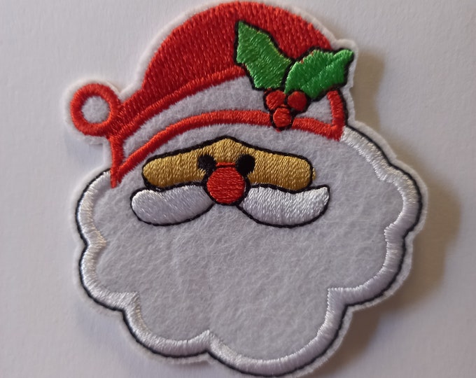 Santa Claus, Patch, Crest, Iron-on, Sewing, Christmas Iron-on Patch - Etsy