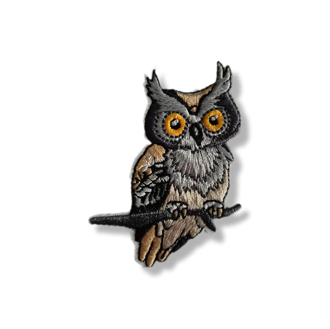 Owl, Patch, Badge, Iron-on, Embroidered, Owl Iron-on Patch - Etsy