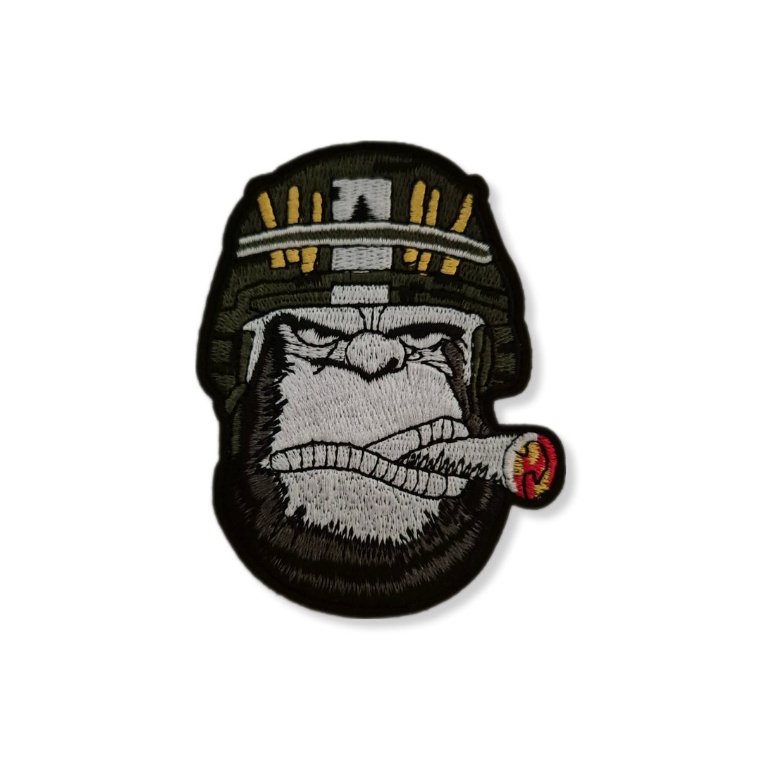Gorilla Patch, Gorilla Badge, Embroidery, Sewing, Gorilla Iron-on Patch ...
